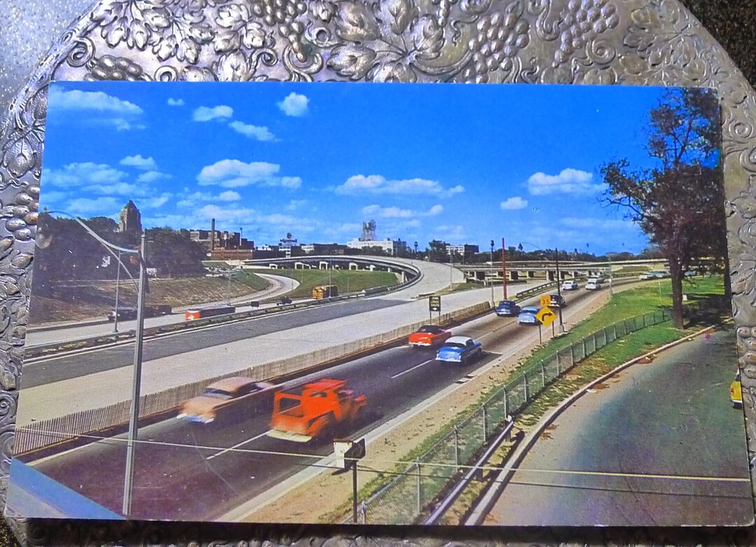 Junction of the Edsel Ford Expressway and the John Lodge Expressway ...