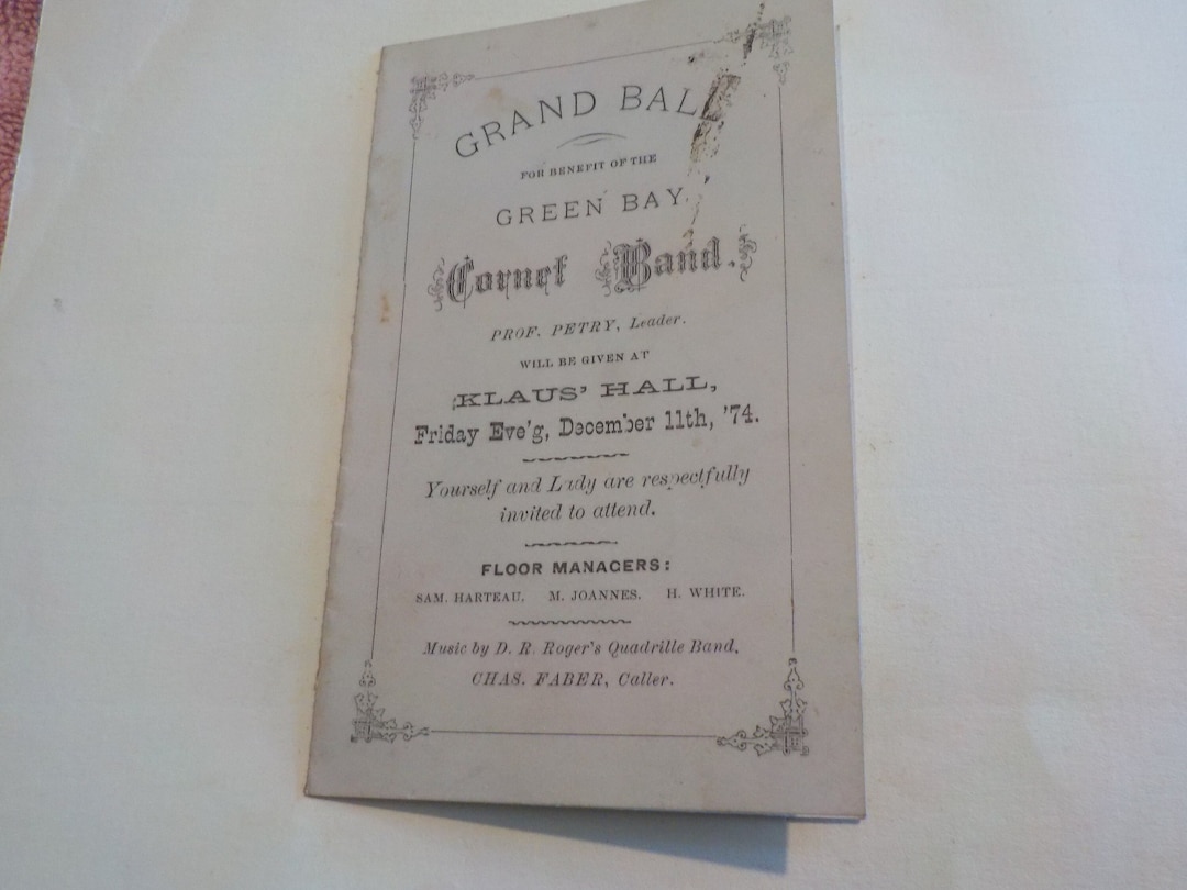 Grand Ball Invitation. December 11, 1874. Victorian - Etsy
