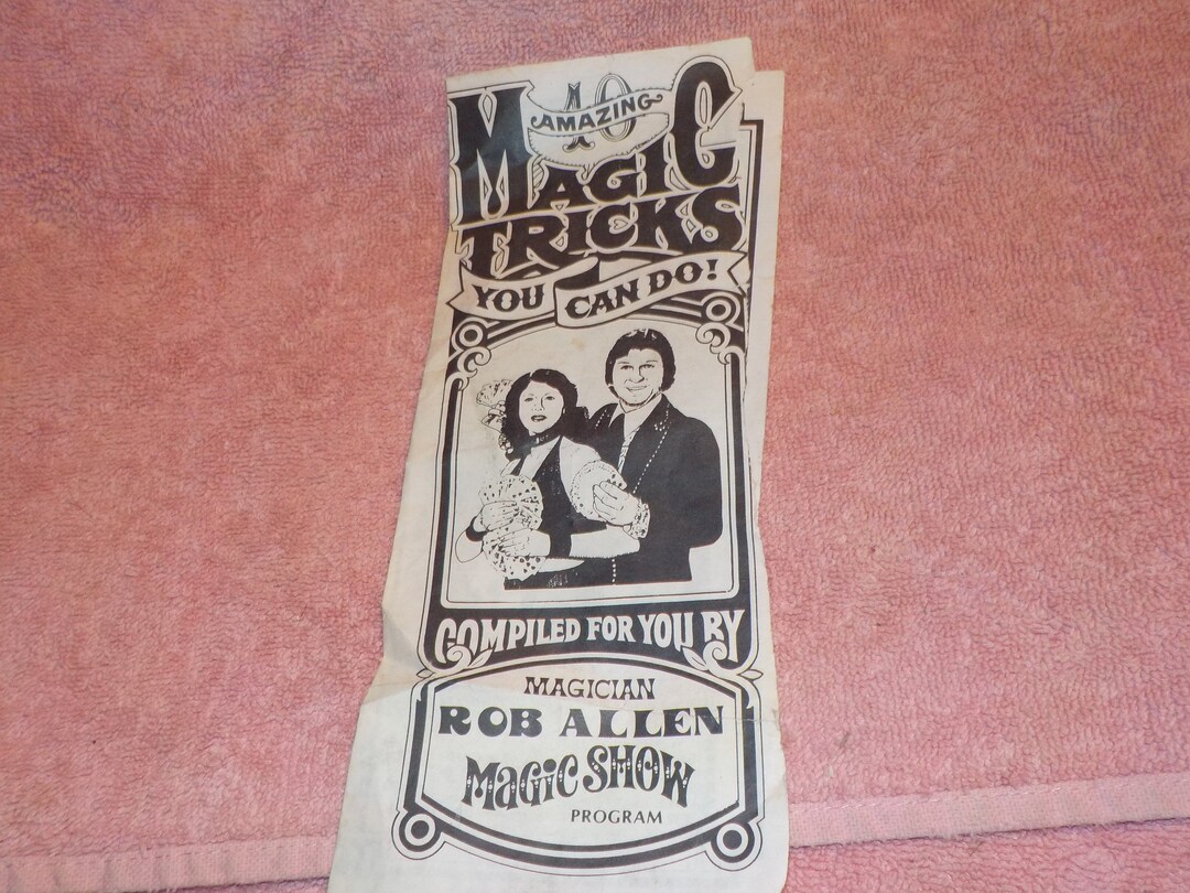 Rob Allen Magic Show Program. Magic Tricks. Advertising Brochure - Etsy