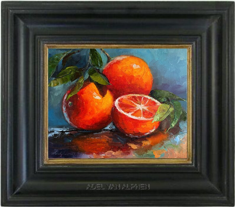 Oranges Mandarins Fruits Oil Painting, Food Kitchen Still Life - Etsy