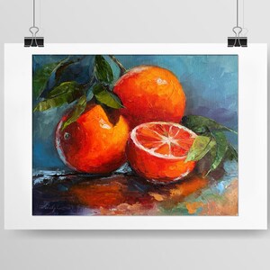 Oranges Mandarins Fruits Oil Painting, Food Kitchen Still Life - Etsy
