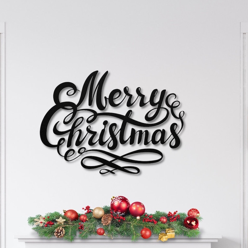 Metal Merry Christmas Sign - Etsy