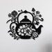 Teapot With Flowers Metal Wall Art, Tea Wall Decor, Gifts for Tea ...
