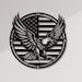 American Eagle Metal Wall Art, Metal Flag Sign, Patriotic Metal Art - Etsy