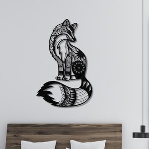 Fox Metal Wall Art, Metal Fox Art, Fox Wall Décor, Fox Wall Hangings ...