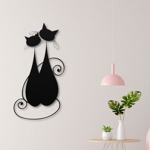 Cat Metal Wall Art, Metal Cat Wall Art, Cat Metal Art, Cats Home Decor ...