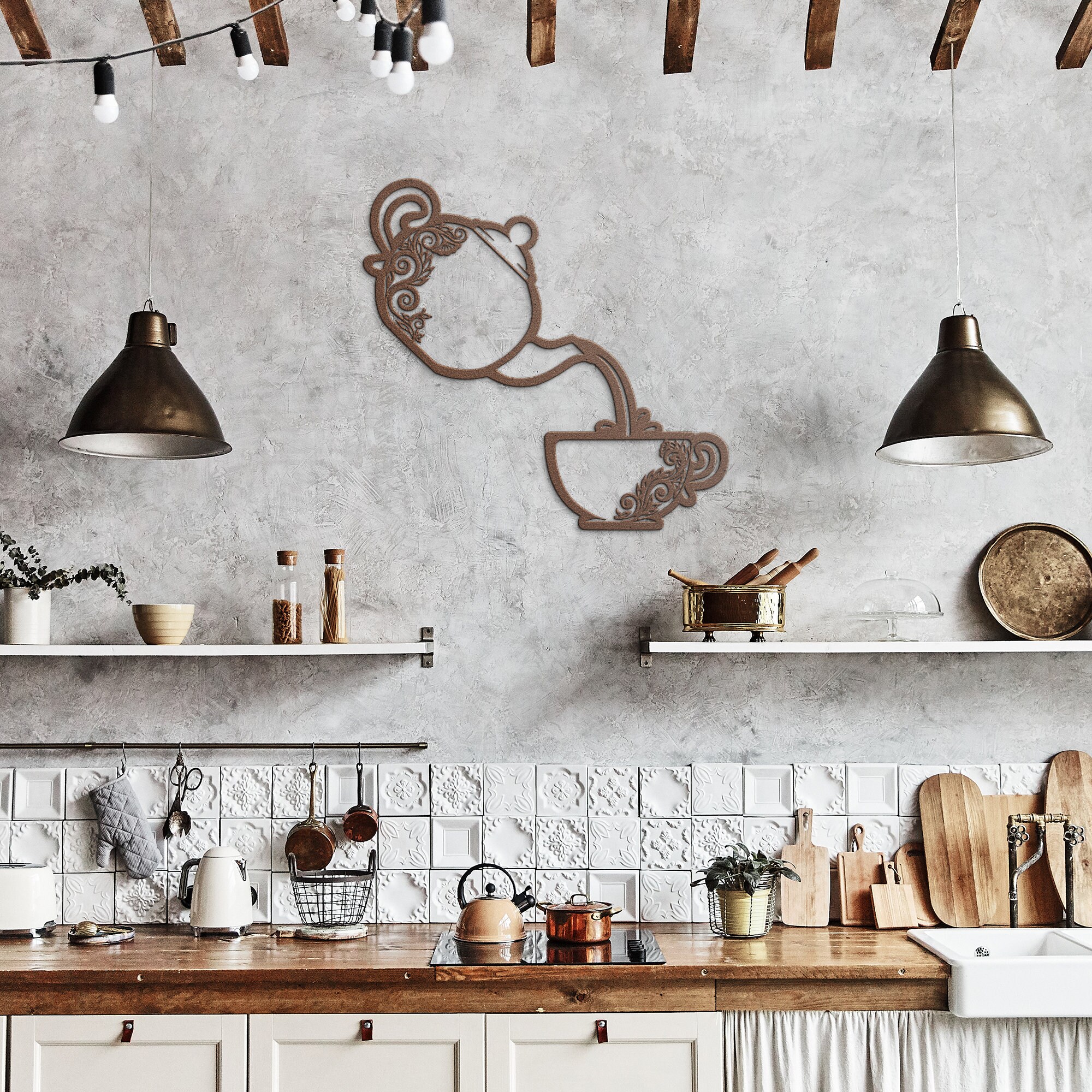 Tea Metal Wall Art, Tea Wall Art, Tea Signs for Kitchen, Tea Room Sign ...