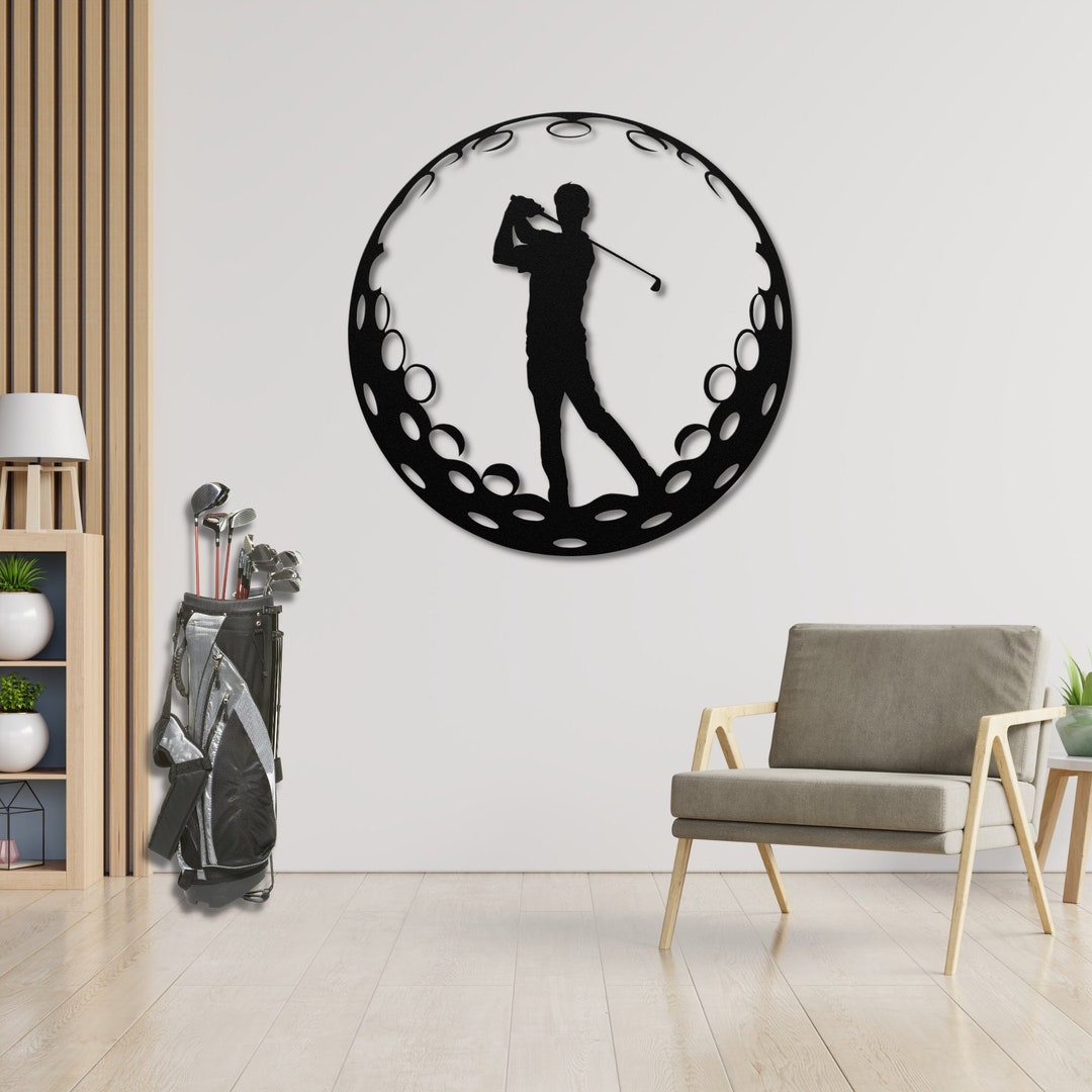 Golfer Metal Sign, Golf Art for Wall, Gifts for Golf Lovers, Golf Decor ...