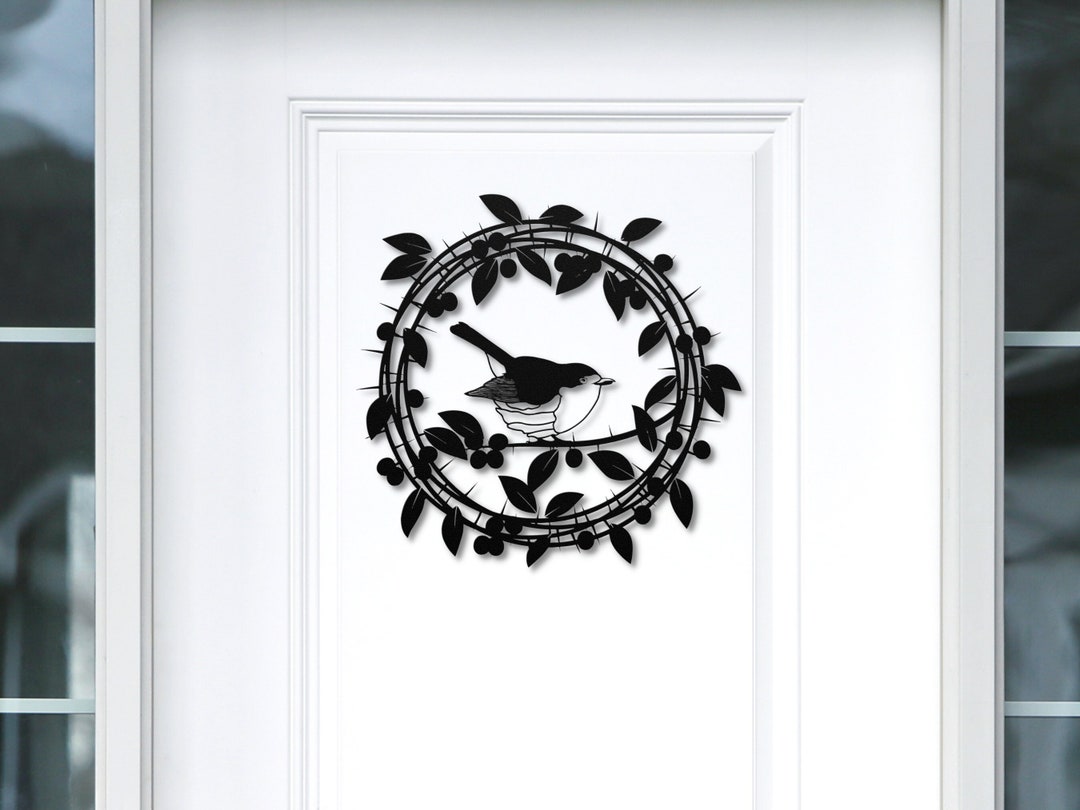 Metal Wreath Signs, Bird Wall Art Metal, Bird Metal Wall Art, Bird ...
