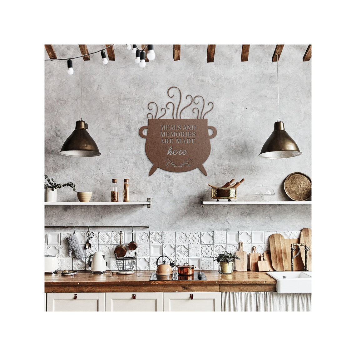 Kitchen Decor Wall Metal, Above Stove Decor, Kitchen Decor Above Stove ...