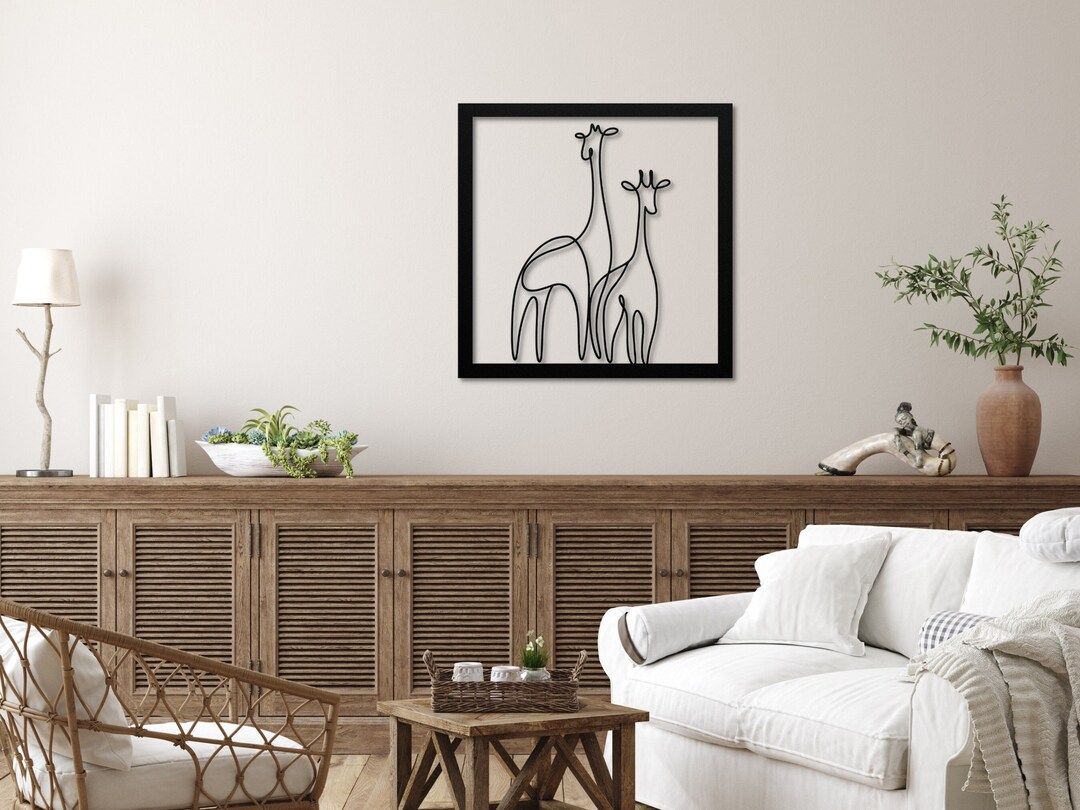 Giraffe Metal Wall Art, Giraffe Metal Art, Giraffe Wall Decor, Giraffe ...