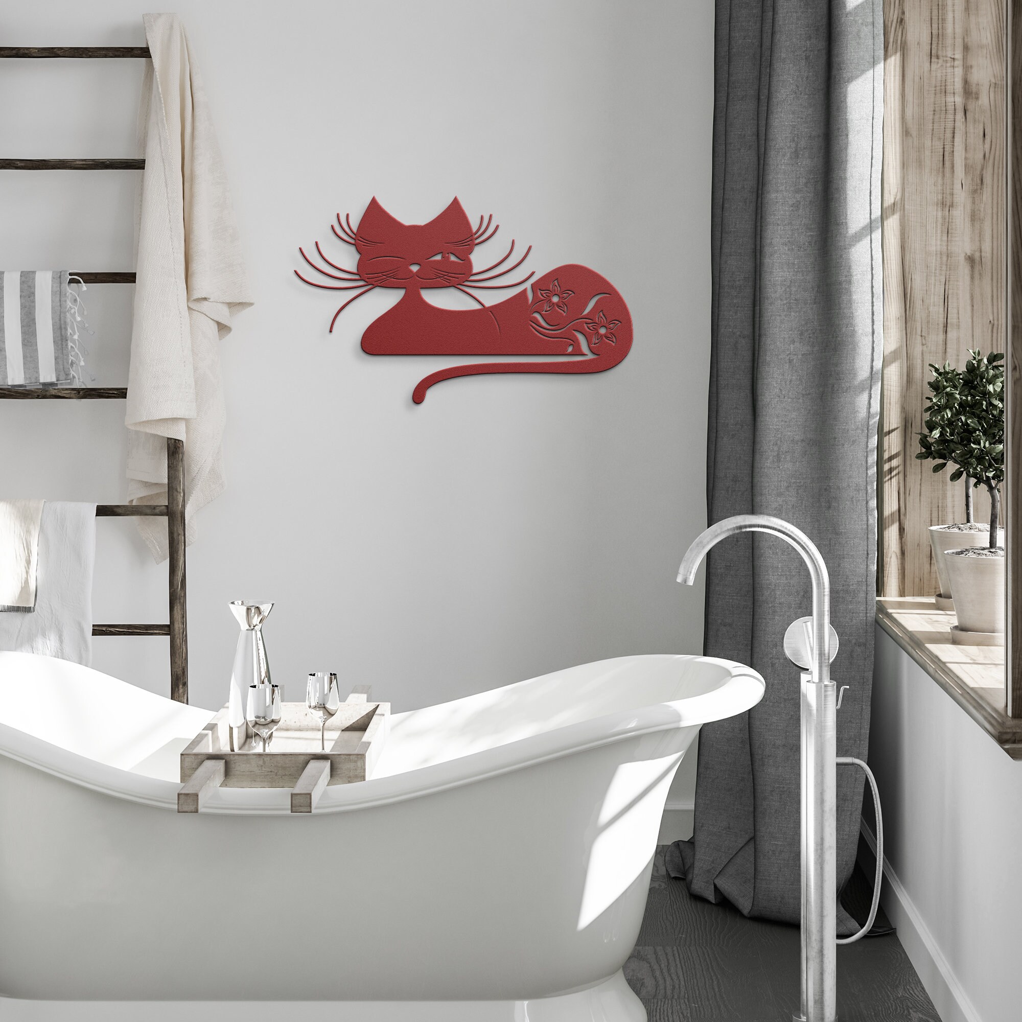 Cat Metal Wall Art Metal Cat Art Cat Wall Art Cat Decor for - Etsy