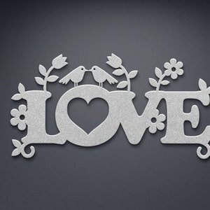 Metal Love Sign, Love Yard Sign, Garden Metal Sign, Garden Decoration ...