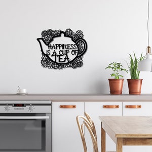 Tea Metal Wall Art, Tea Wall Art, Tea Signs for Kitchen, Tea Room Sign ...