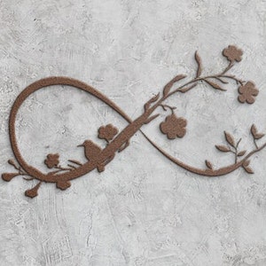 Infinity Flower Wall Art, Flower Metal Wall Art, Metal Flower Art ...