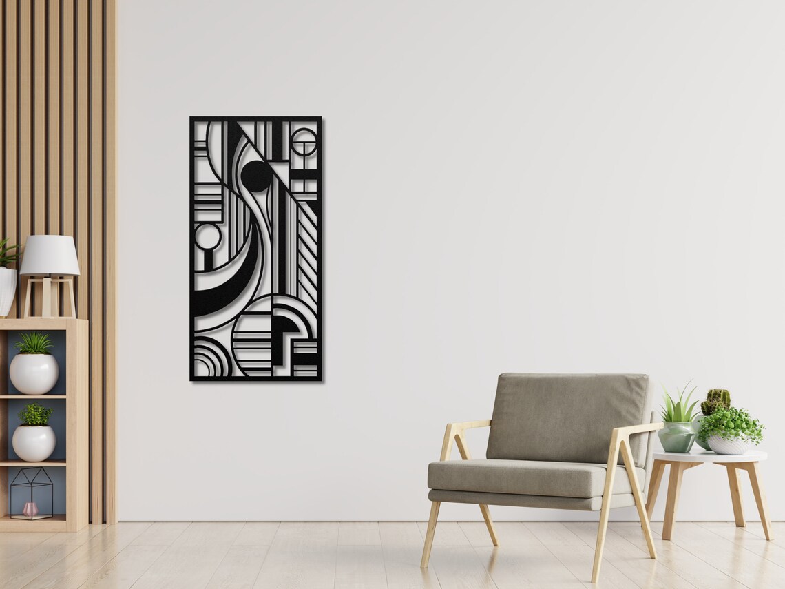 Abstract Metal Wall Decor, Abstract Metal Art, Abstract Geometric Wall ...