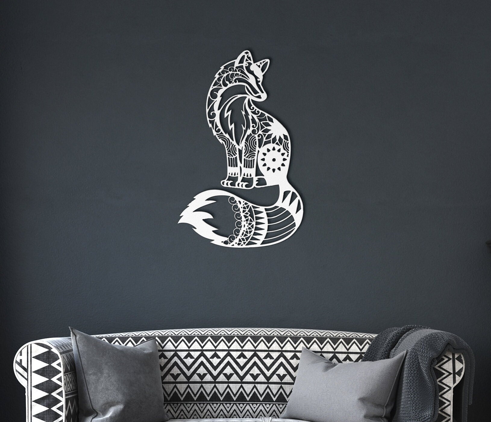 Fox Metal Wall Art Metal Fox Art Fox Wall Décor Fox Wall - Etsy