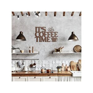 It's Coffee Time Sign, Metal Coffee Mug Sign, Coffee Metal Art, Metal ...