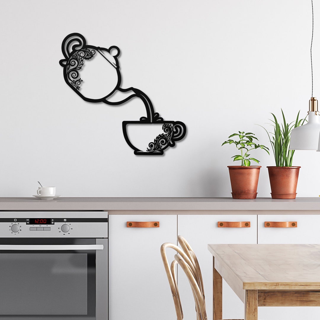 Tea Metal Wall Art, Tea Wall Art, Tea Signs for Kitchen, Tea Room Sign ...