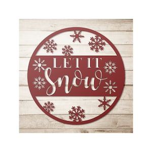 Let It Snow Metal Sign, Let It Snow Decoration, Let It Snow for Wall ...