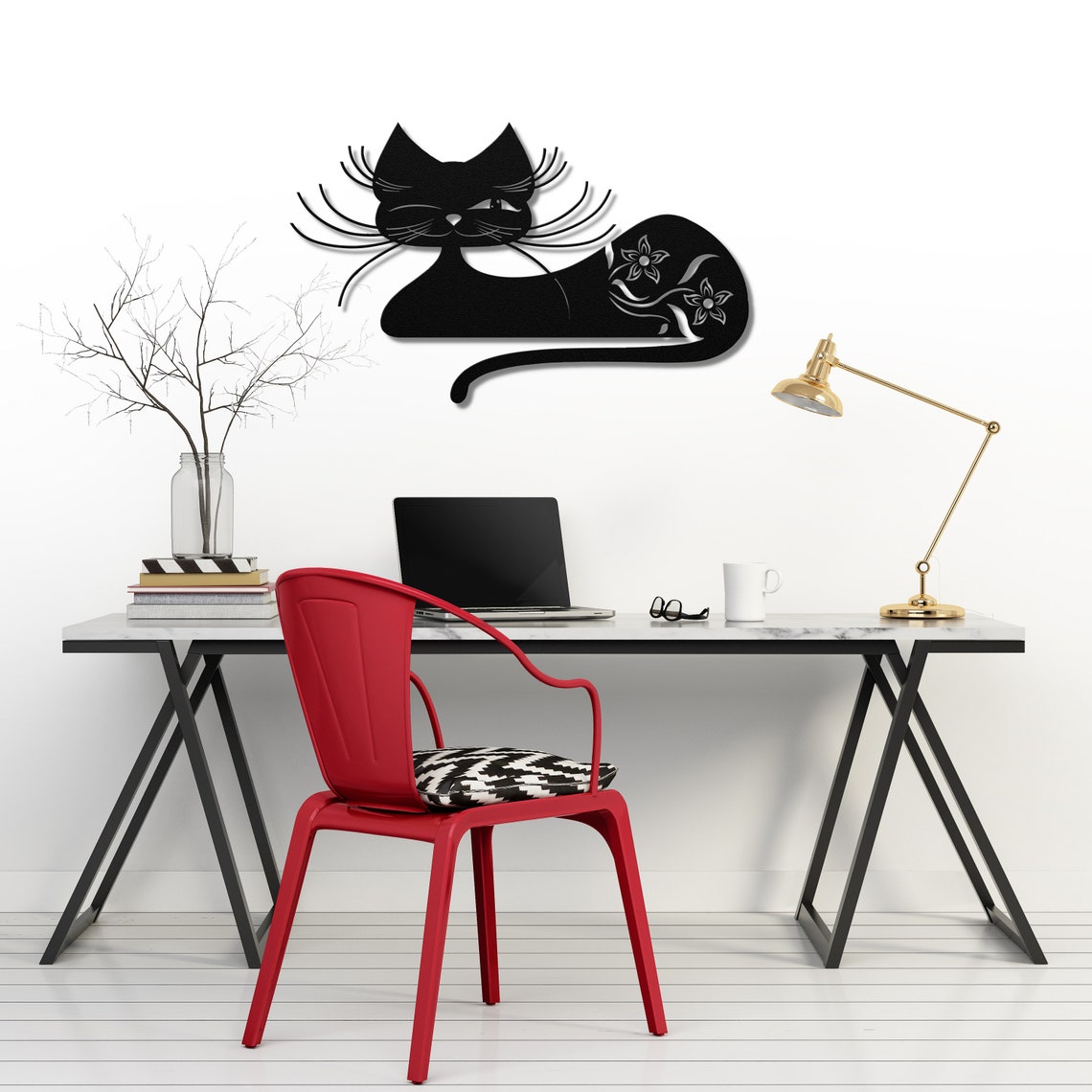 Cat Metal Wall Art Metal Cat Art Cat Wall Art Cat Decor for - Etsy
