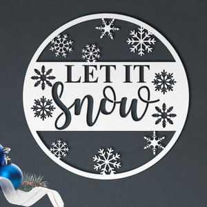 Let It Snow Metal Sign, Let It Snow Decoration, Let It Snow for Wall ...