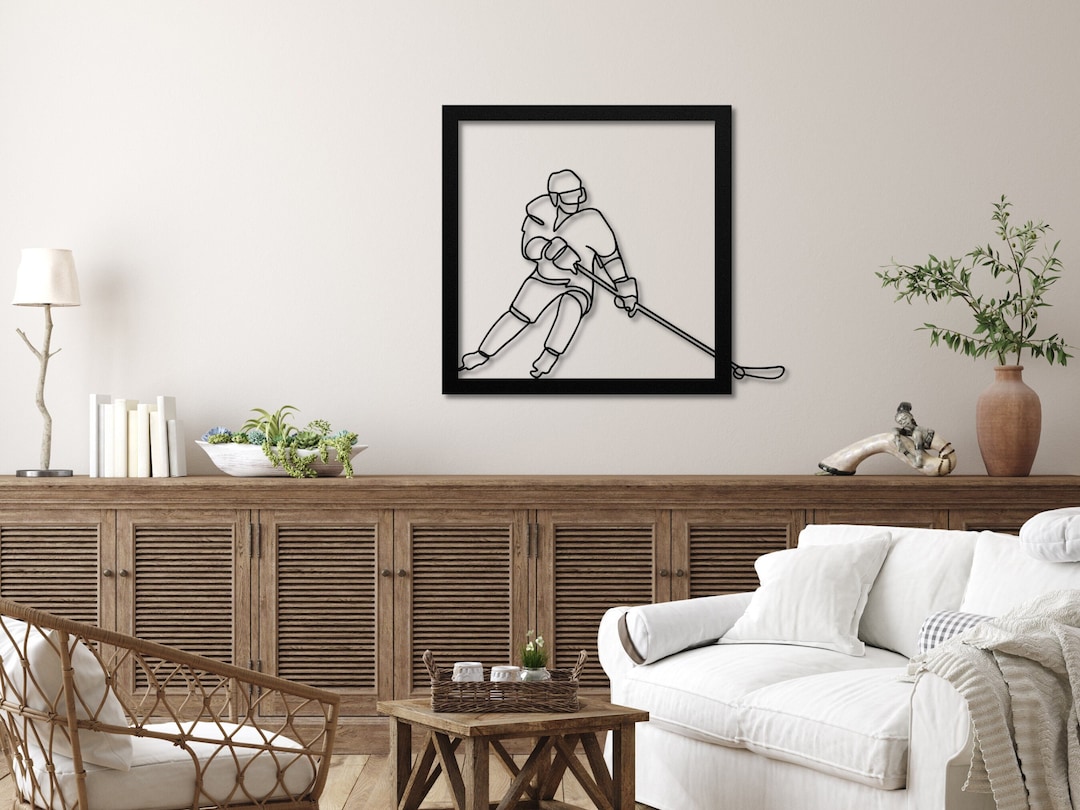 Ice Hockey Metal Sign, Hockey Wall Decor, Hockey Metal Sign, Hockey ...