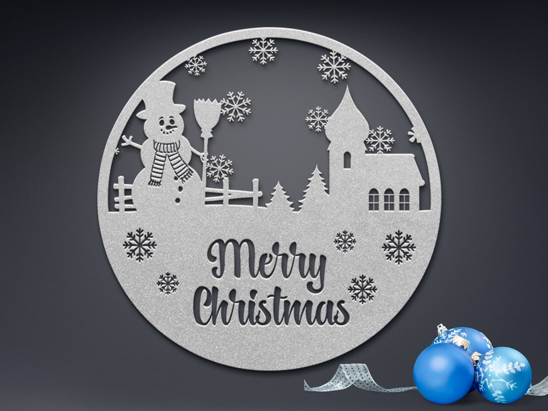 Merry Christmas Sign, Christmas Metal Wall Art, Christmas Metal Art ...