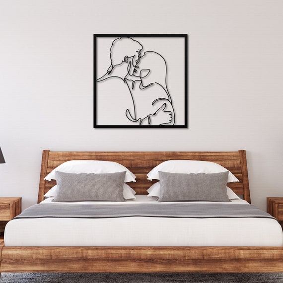 Couples Metal Wall Art Couples Wall Decor Romantic Home - Etsy