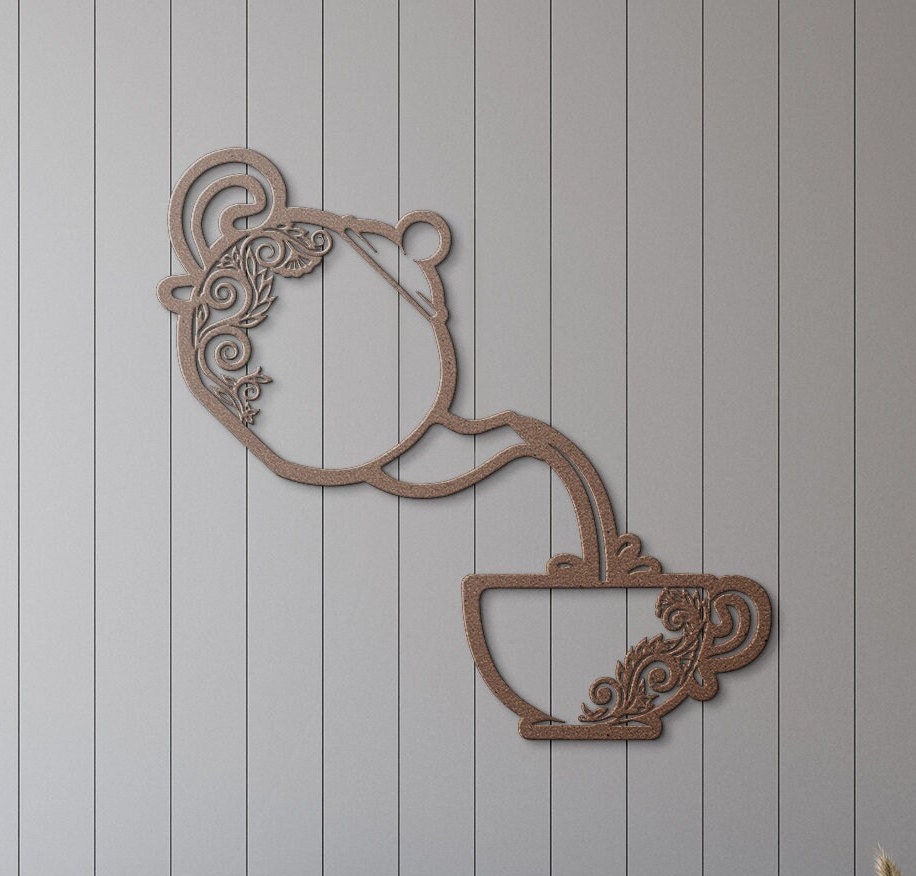 Tea Metal Wall Art, Tea Wall Art, Tea Signs for Kitchen, Tea Room Sign ...