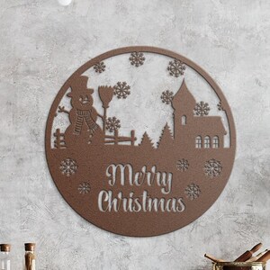 Merry Christmas Sign, Christmas Metal Wall Art, Christmas Metal Art ...