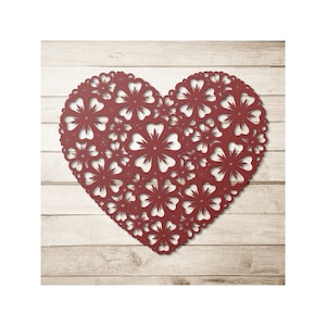Heart Metal Wall Art, Heart Metal Sign, Heart Metal Art, Heart Metal ...
