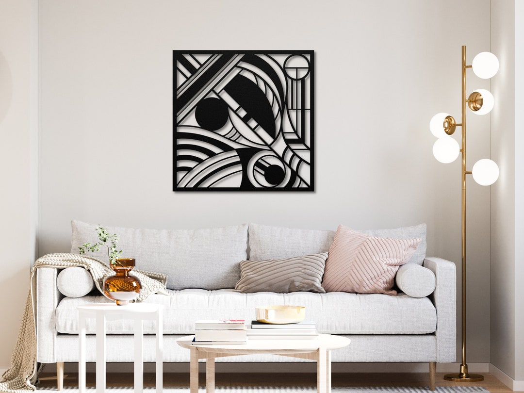 Abstract Metal Wall Decor, Abstract Metal Art, Abstract Geometric Wall ...