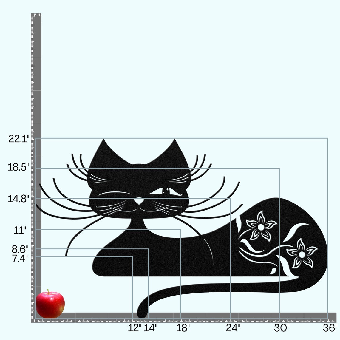 Cat Metal Wall Art Metal Cat Art Cat Wall Art Cat Decor for - Etsy