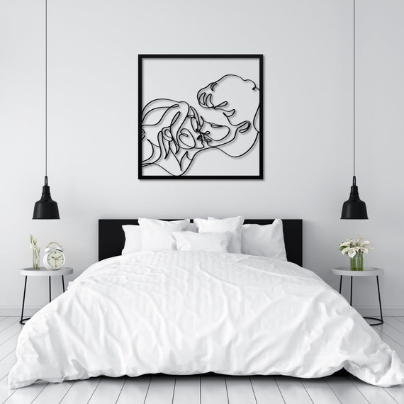 Couples Metal Wall Art Couples Wall Decor Romantic Home - Etsy