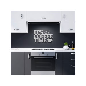 It's Coffee Time Sign, Metal Coffee Mug Sign, Coffee Metal Art, Metal ...