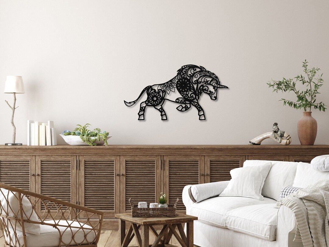 Bison Metal Art, Wildlife Bison Wall Art, Bison Wall Decor, Bison Yard ...