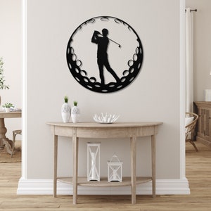 Golfer Metal Sign, Golf Art for Wall, Gifts for Golf Lovers, Golf Decor ...