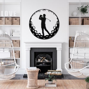 Golfer Metal Sign, Golf Art for Wall, Gifts for Golf Lovers, Golf Decor ...