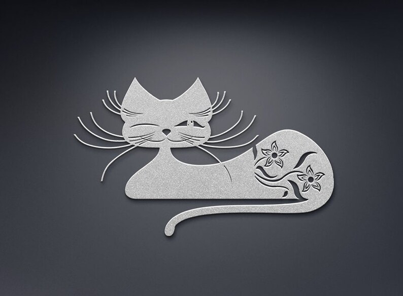 Cat Metal Wall Art, Metal Cat Art, Cat Wall Art, Cat Decor for Home ...