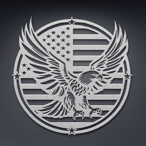 American Eagle Metal Wall Art, Metal Flag Sign, Patriotic Metal Art - Etsy