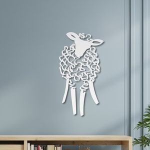 Sheep Metal Sign, Sheep Wall Art, Metal Sheep Yard Art, Sheep Decor ...