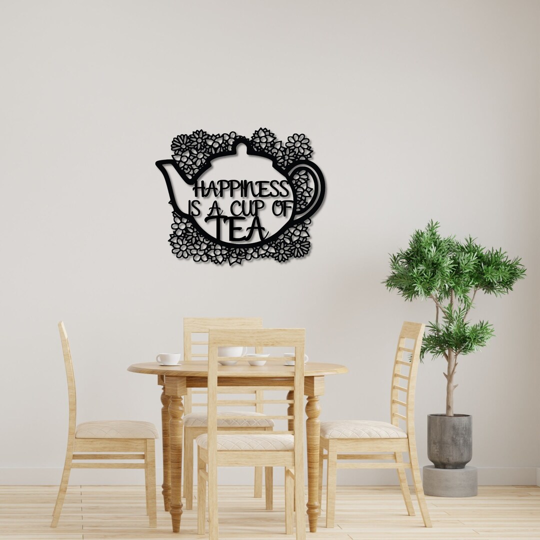 Tea Metal Wall Art, Tea Wall Art, Tea Signs for Kitchen, Tea Room Sign ...