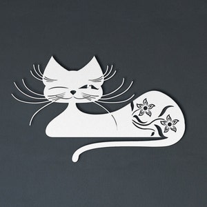 Cat Metal Wall Art, Metal Cat Art, Cat Wall Art, Cat Decor for Home ...