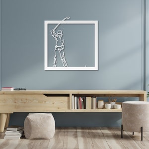 Metal Golf Wall Art, Golf Art for Wall, Golfer Metal Sign, Golf Decor ...