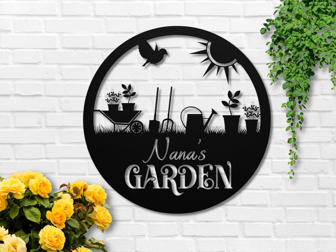 Garden Metal Sign, Welcome Metal Wall Art, Garden Decoration, Garden ...