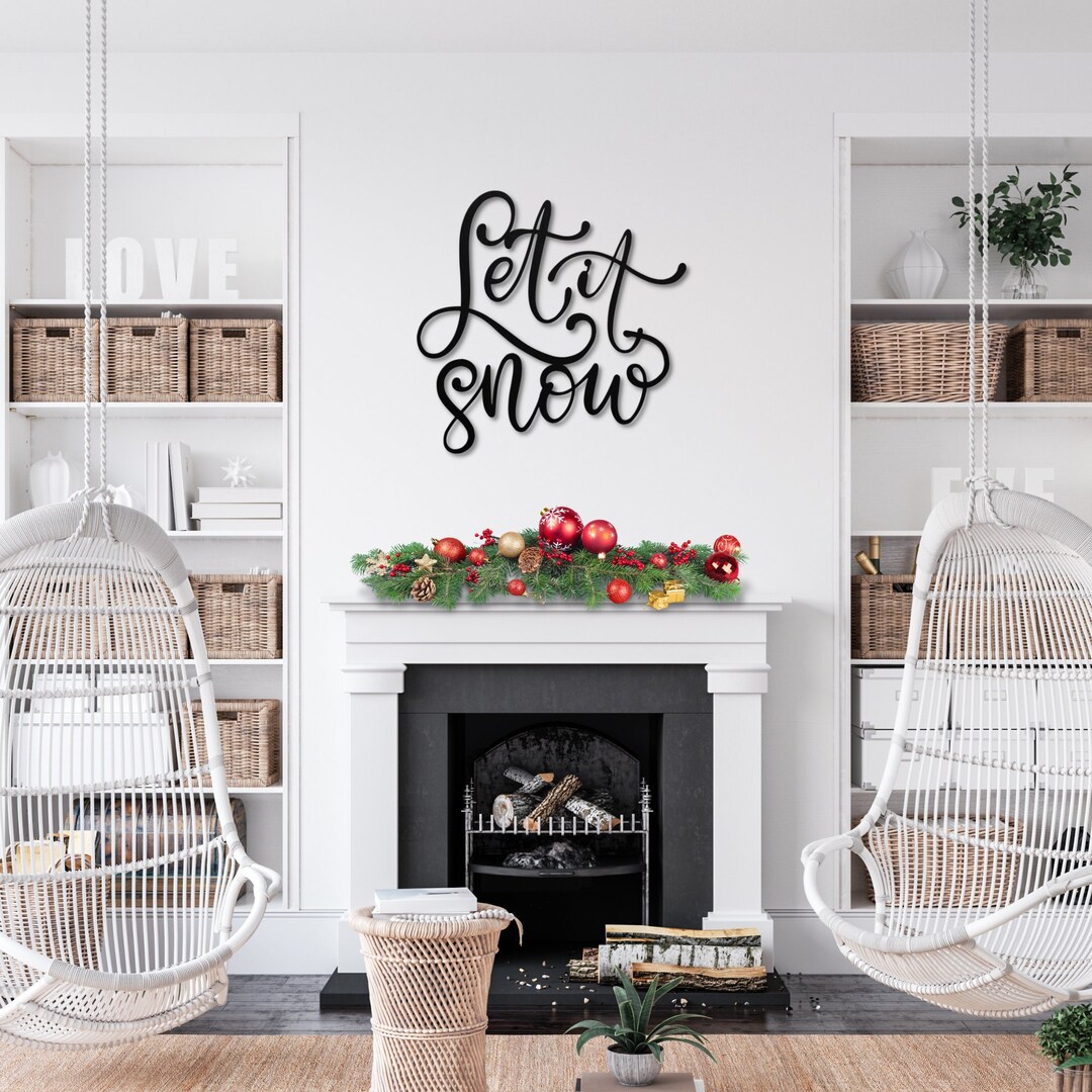 Let It Snow Metal Sign, Let It Snow Decoration, Let It Snow for Wall ...