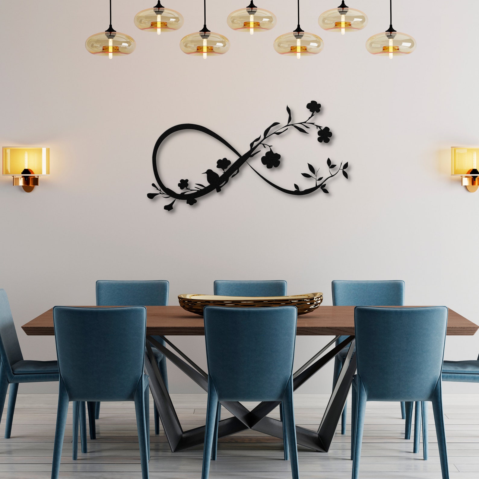 Infinity Flower Wall Art Flower Metal Wall Art Metal Flower - Etsy