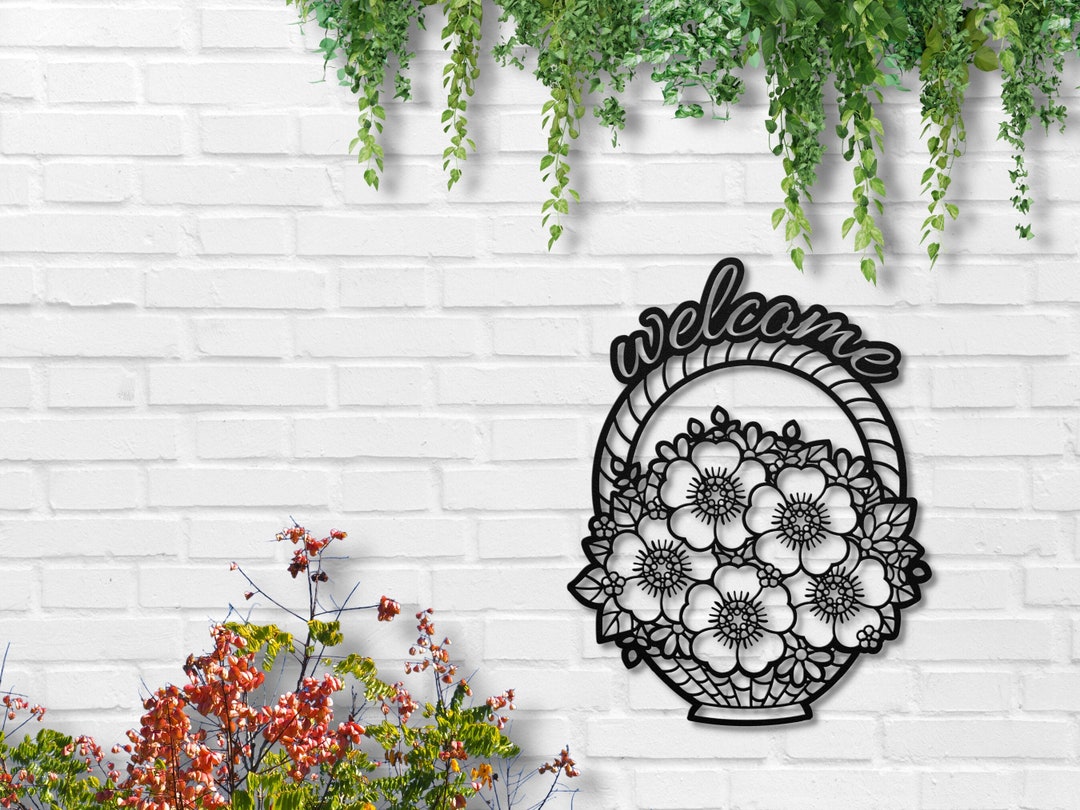 Welcome Sign Metal, Welcome Spring Sign, Spring Welcome Sign, Welcome ...