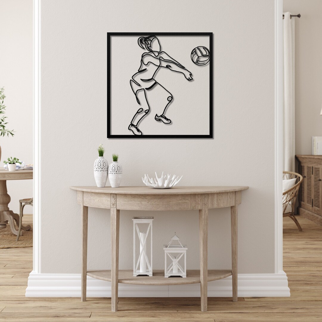 Volleyball Metal Wall Art, Volleyball Wall Decor, Volleyball Room Decor ...